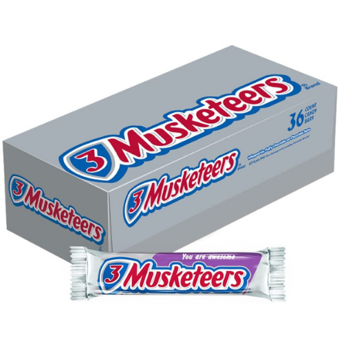 Three Musketeers Bars 36 Ct. | Canadian Candy Bars – Candyonline.ca