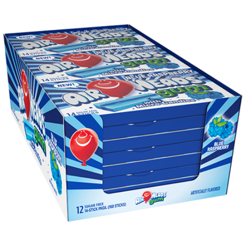Airheads Blue Raspberry Gum 12 Count | Wholesale Candy – Candyonline.ca