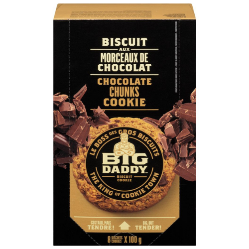 Big Daddy Chocolate Chunk Cookies 8-100 g – Candyonline.ca