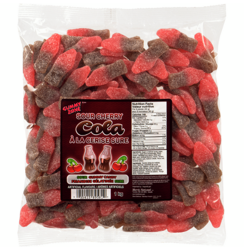 Sour Cherry Cola Bottles | Gummy Zone Bulk Candy Canada – Candyonline.ca