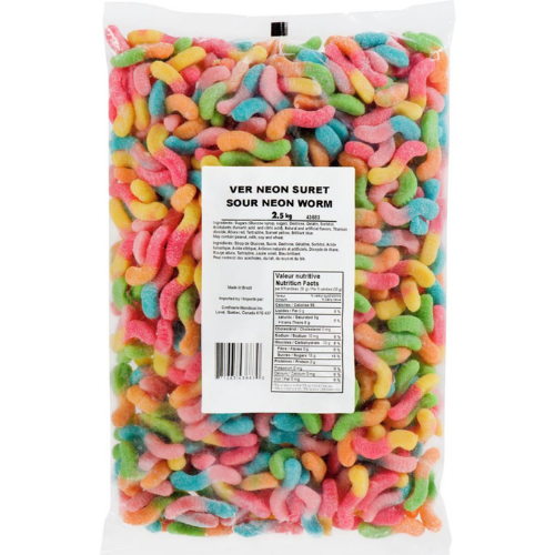 Mondoux Gummy Neon Worms Bulk | Online Candy Stores Canada – Candyonline.ca